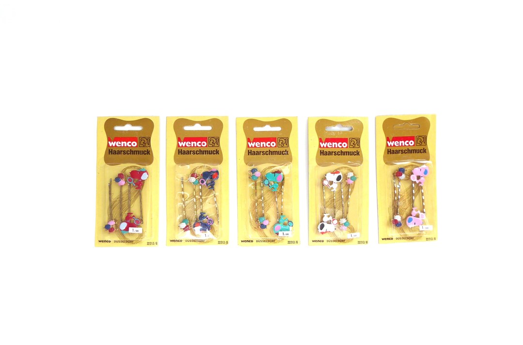 70s Hair Clips Hair Clamps snoopy & Turtles 4 Piece Selection New - Etsy