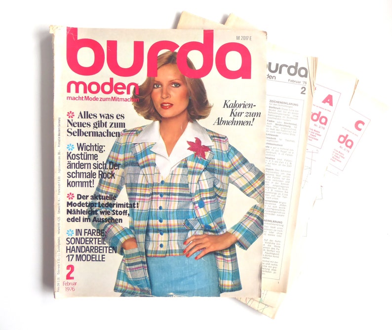 Vintage 70s Burda Moden Sewing Pattern Booklet "1976" Selection - Etsy