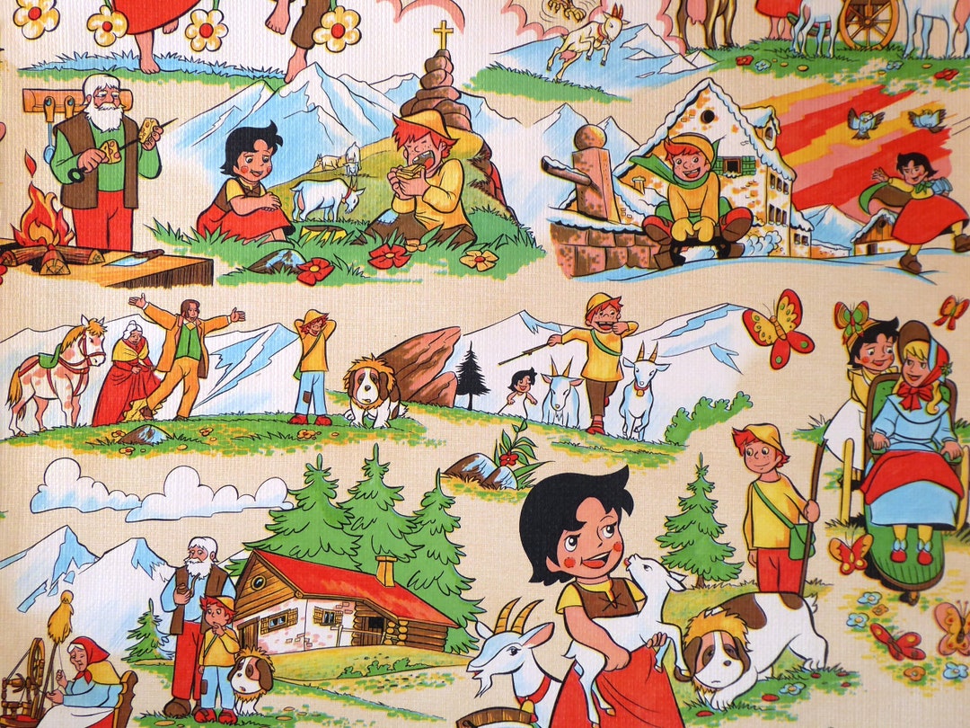 70s Wallpaper heidi 10 X 0.53 M Paper New - Etsy