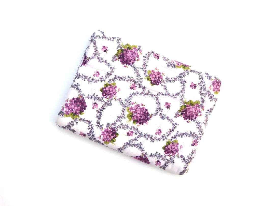 70s Beaver Bed Sheet "wildflowers" White-violet New - Etsy