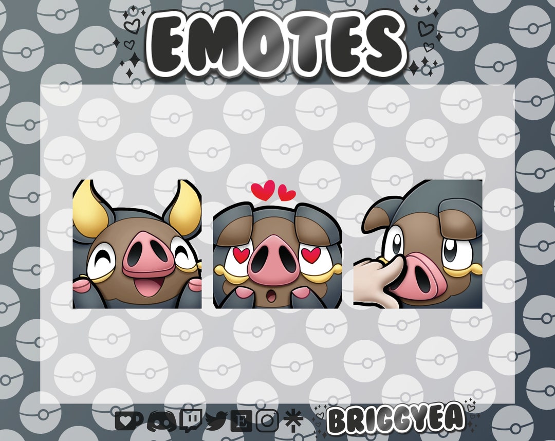 Pokemon Lechonk Emote Set - Etsy
