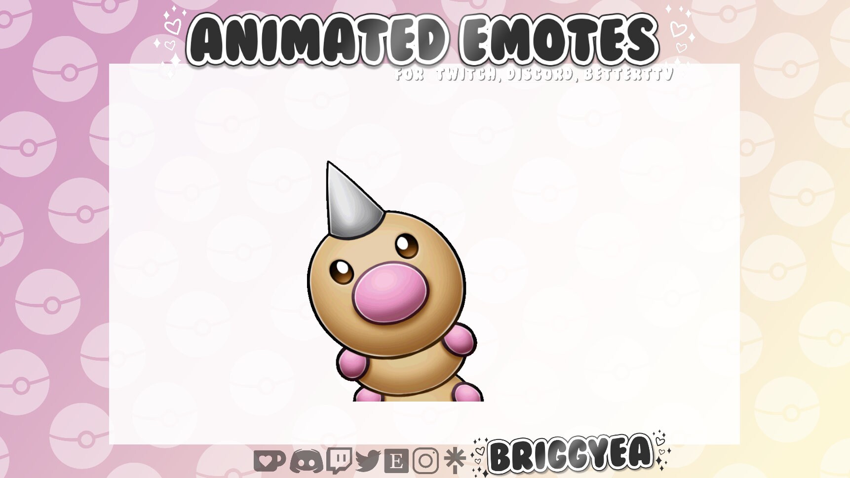 Animated Pokemon Emote Weedle Wobble - Etsy