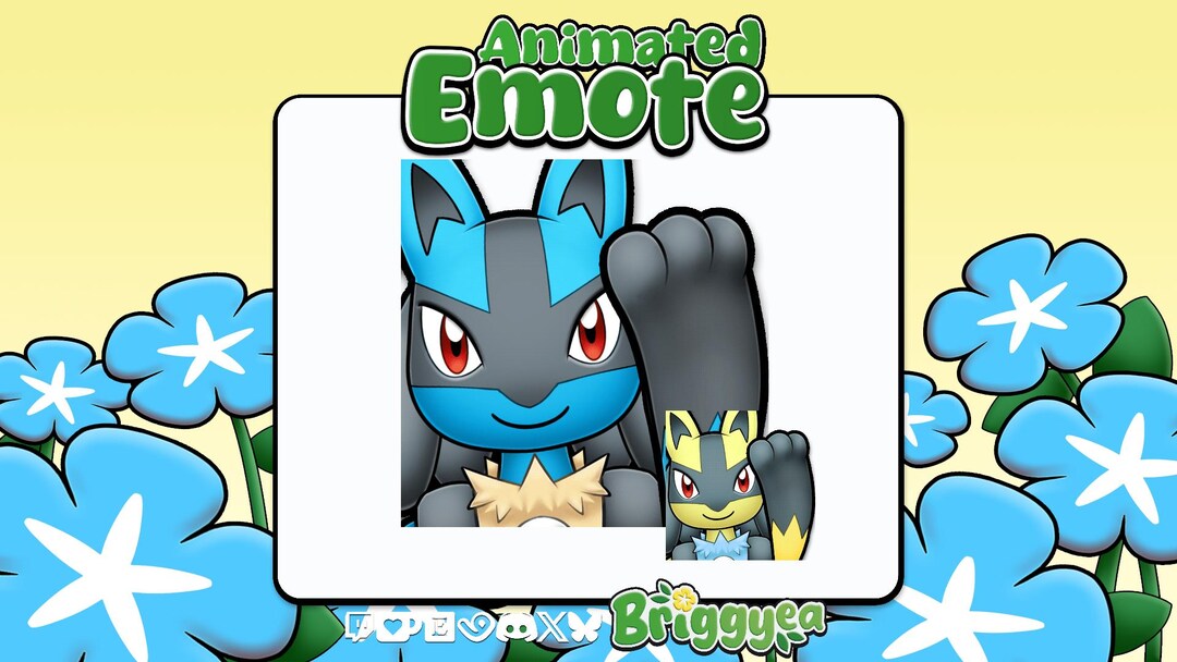 Animated Pokemon Emote Lucario Wave - Etsy México