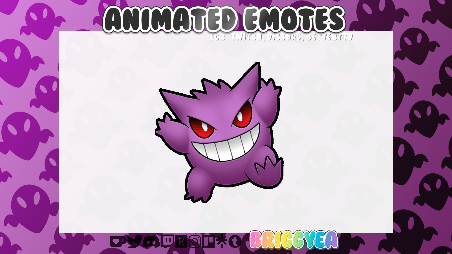 Animated Pokemon Emote Gengar Dance - Etsy