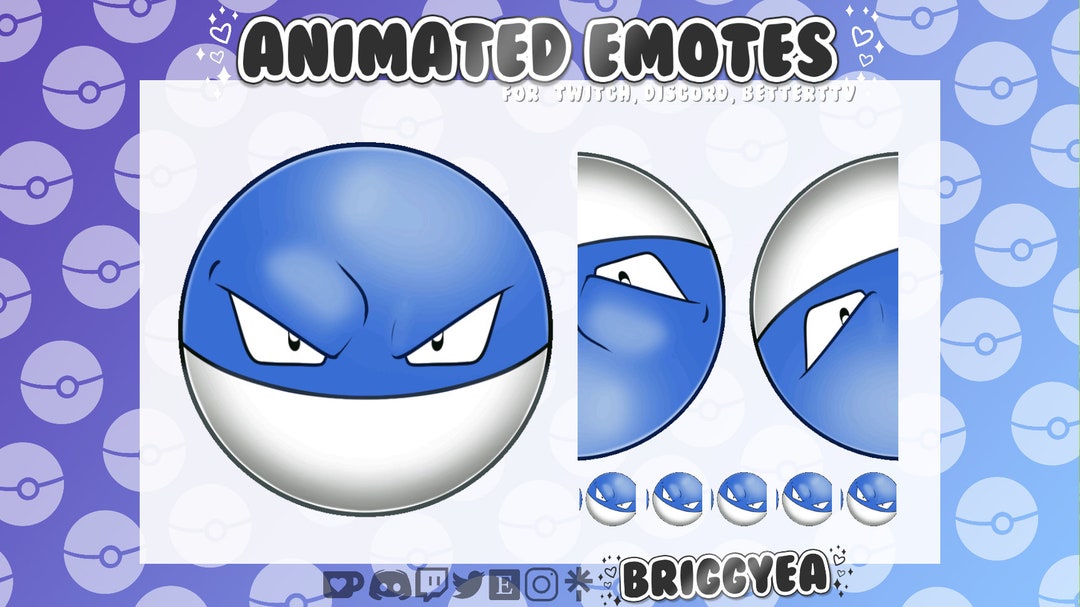 Animated Pokemon Emote Rolling Voltorb Shiny - Etsy