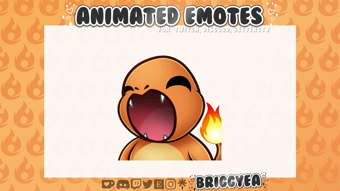 Animated Pokemon Emote Charmander POP - Etsy