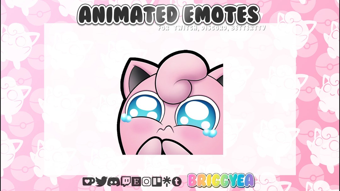 Animated Pokemon Emote Jigglypuff Cry Blubbers - Etsy