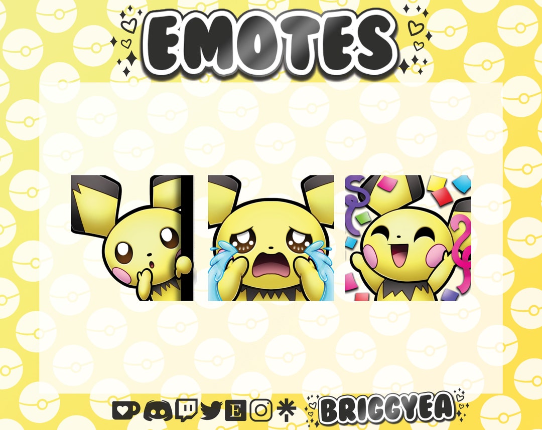 Pokemon Pichu Emote Set - Etsy