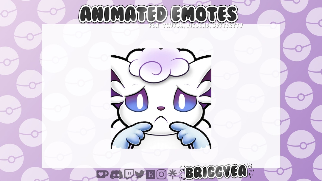 Animated Pokemon Emote Shiny Vulpix Please - Etsy