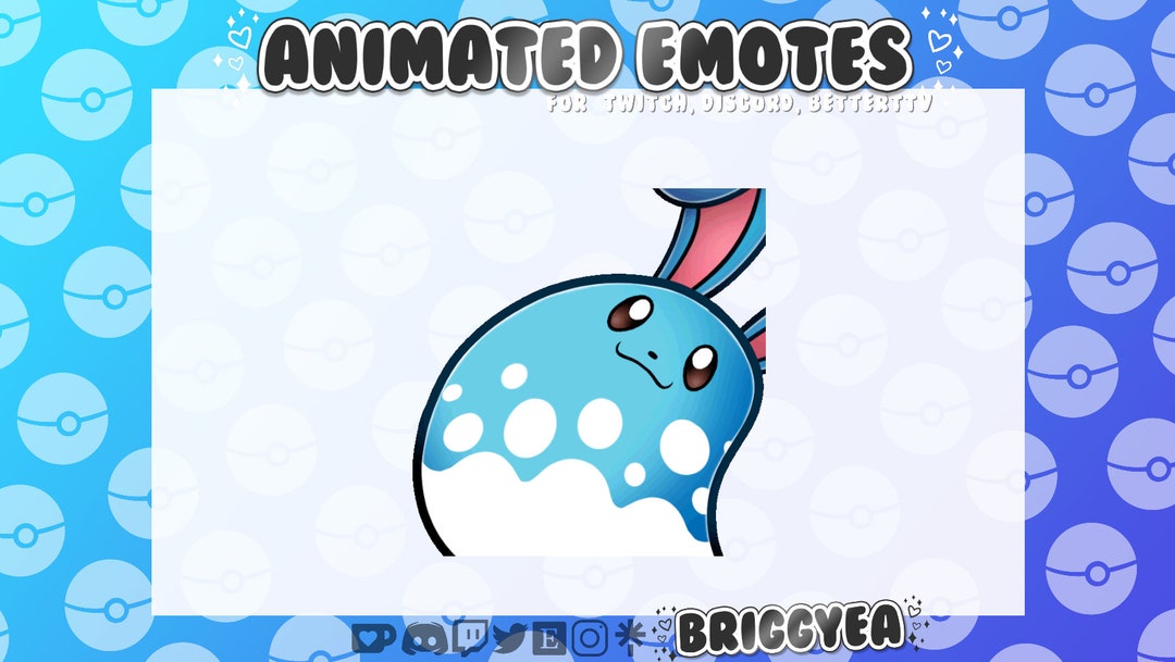 Animated Pokemon Emote Azumarill Wobble - Etsy