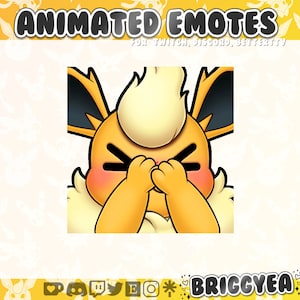 Animated Pokemon Emote Shiny Flareon Shy - Etsy