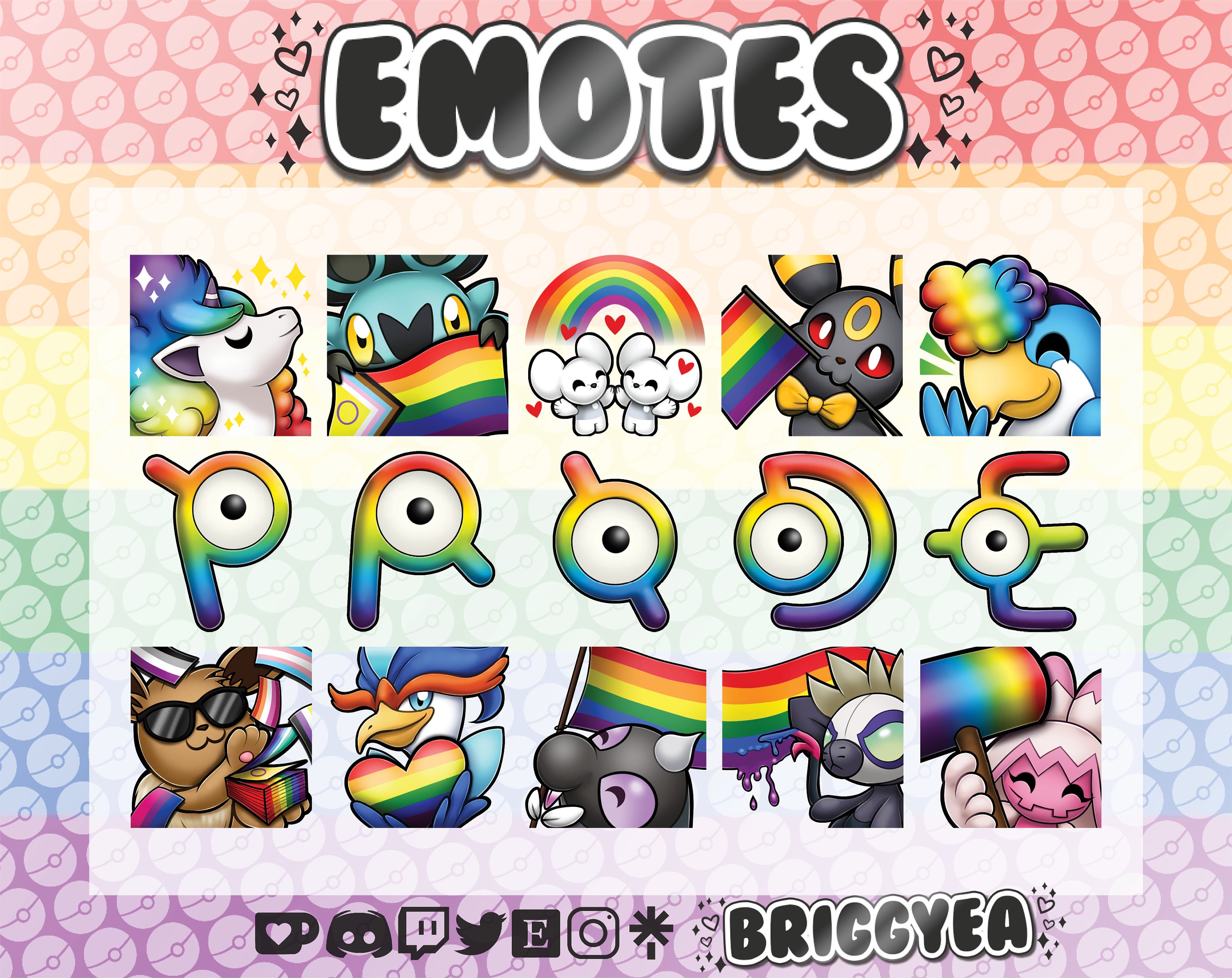 Pride Pokemon Emote Set 2023 - Etsy