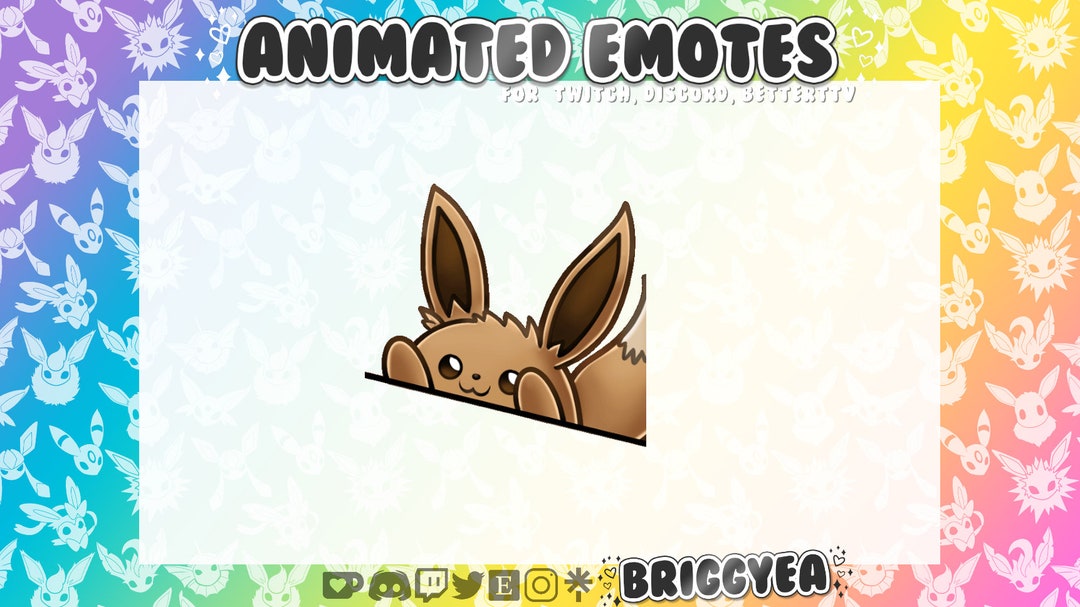 Animated Pokemon Emote Bongo Eevee - Etsy
