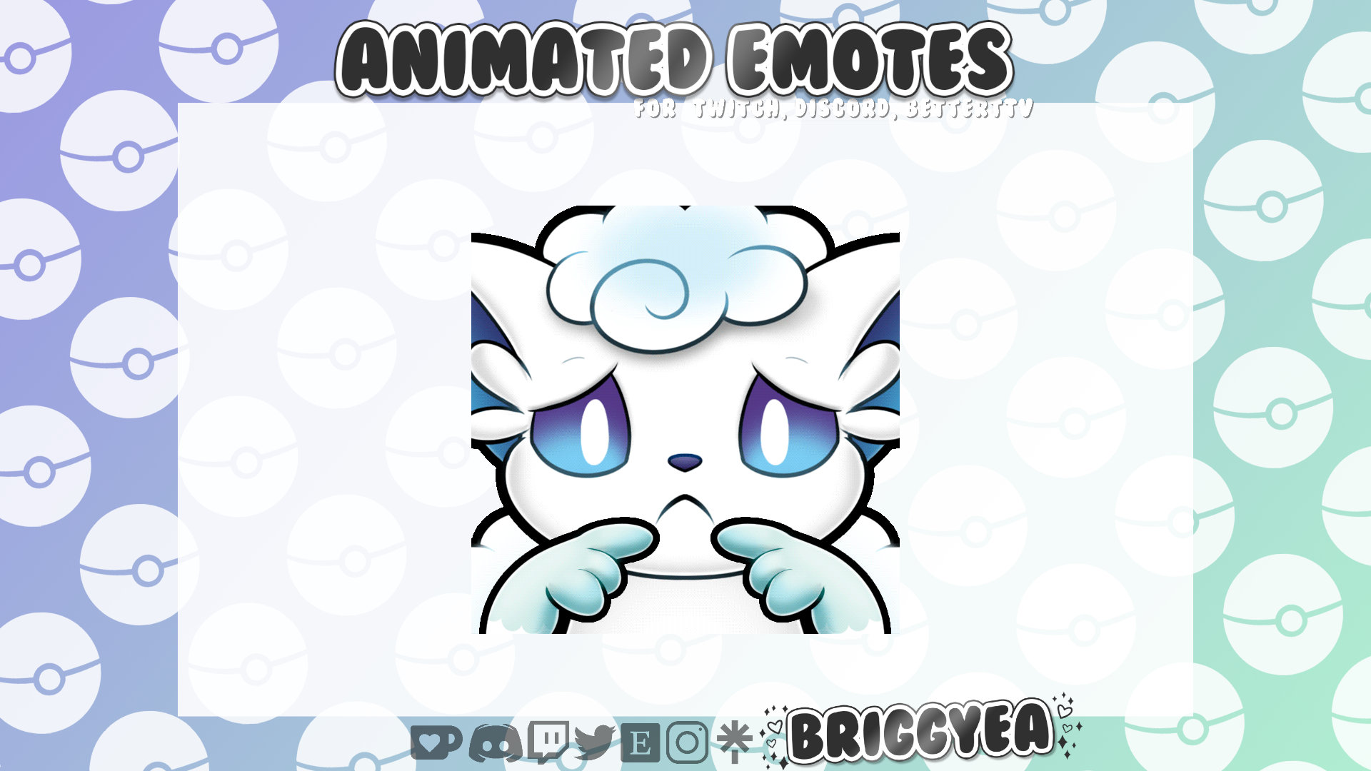 Animated Pokemon Emote Vulpix Please - Etsy