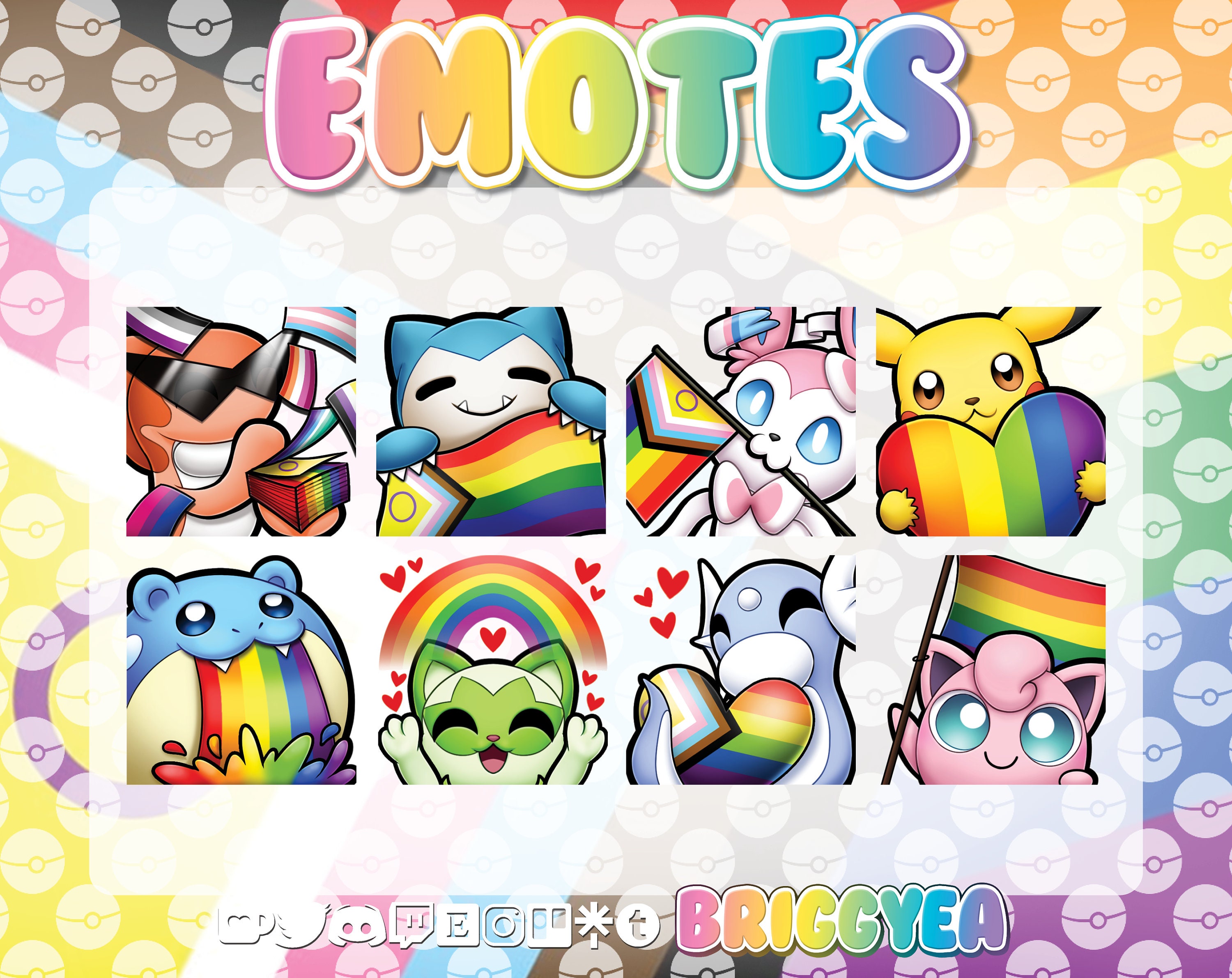 Pride Pokemon Emote Set 2024 - Etsy