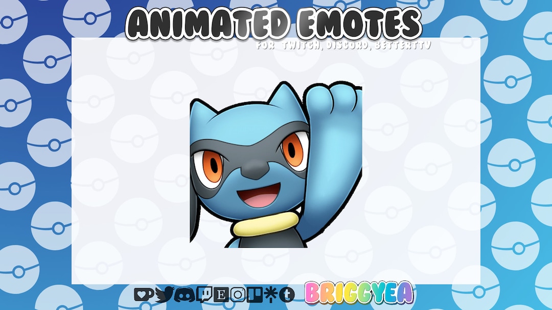 Animated Pokemon Emote Riolu Wave - Etsy