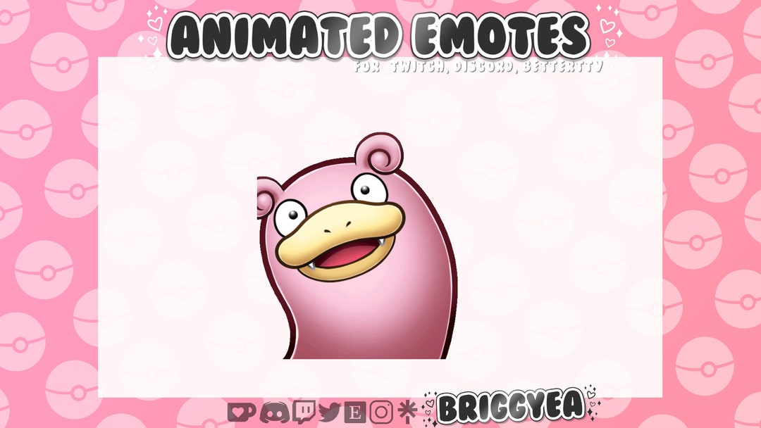 Animated Pokemon Emote Slowpoke Wobble - Etsy
