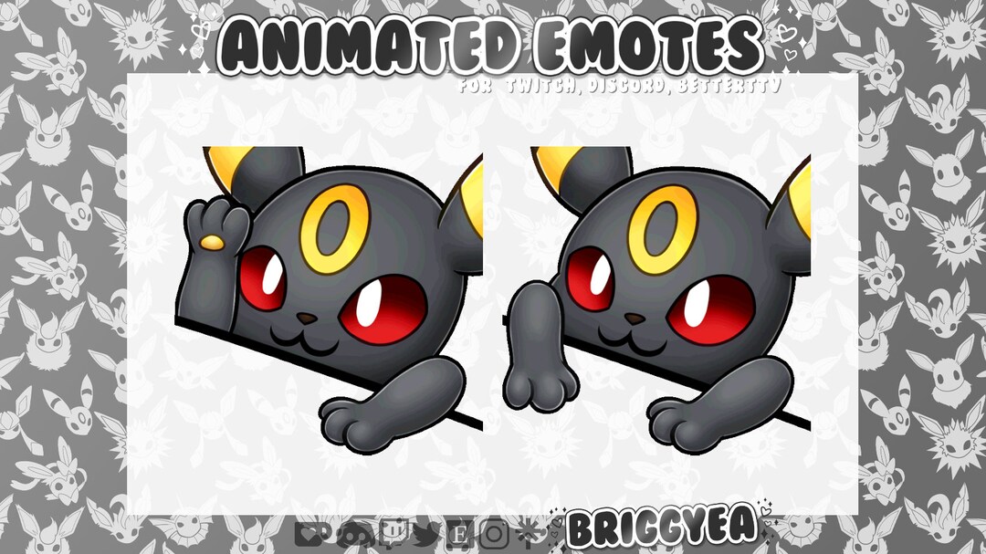 Animated Pokemon Umbreon Bongo Taps - Etsy