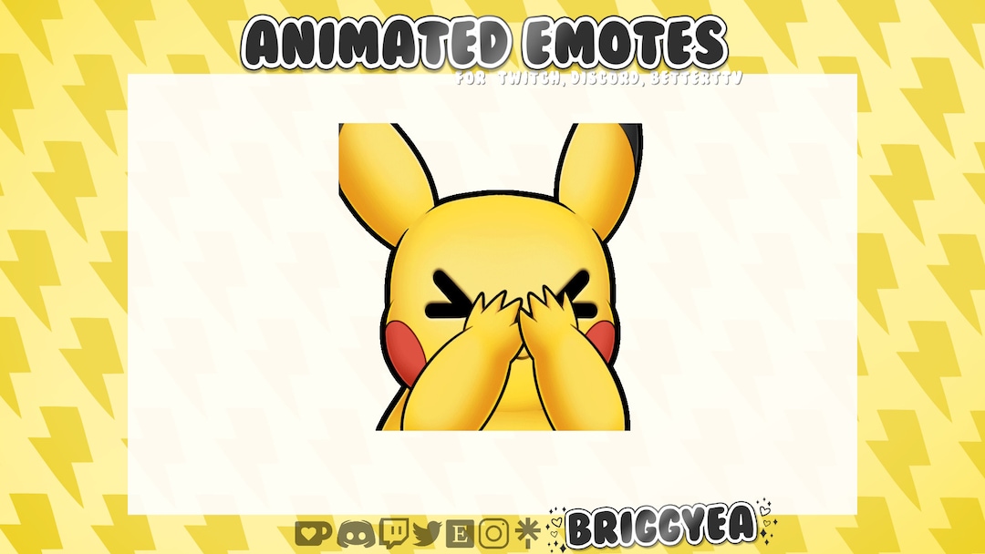 Animated Pokemon Emote Pikachu Shy - Etsy
