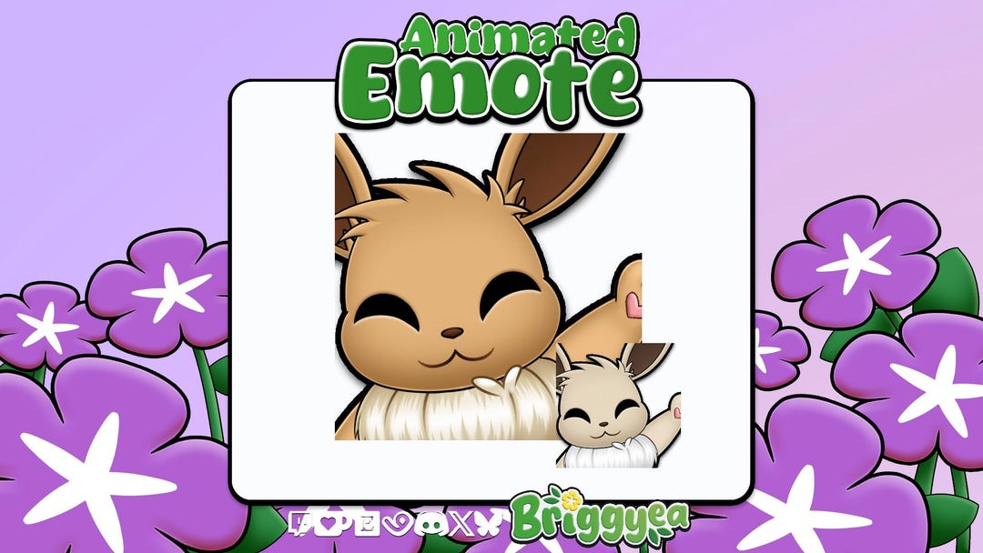 Animated Pokemon Emote Eevee Wave - Etsy