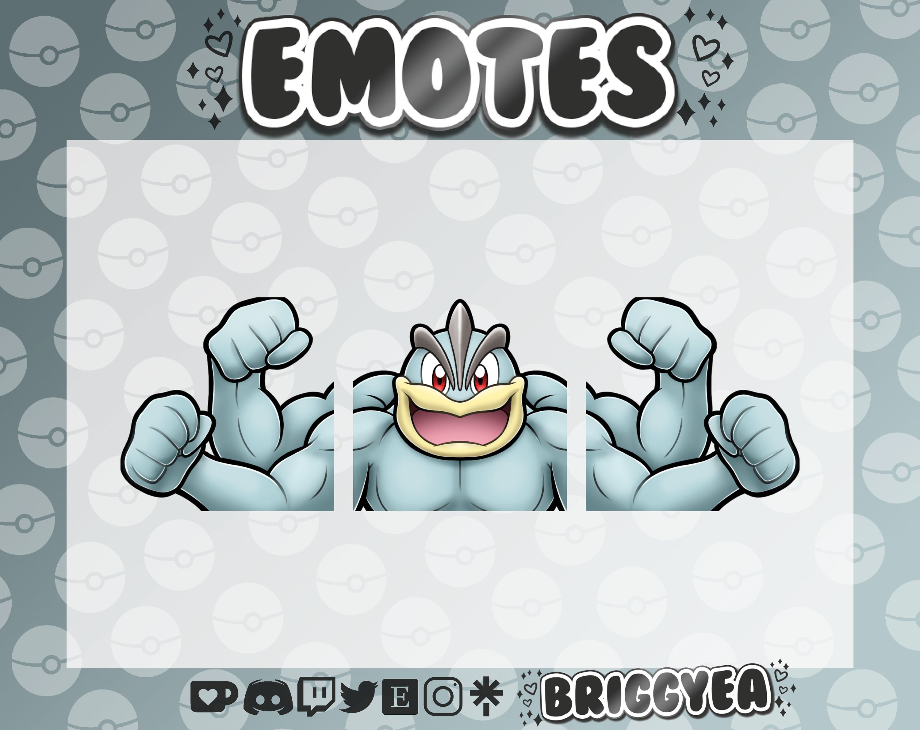 Pokemon Machamp Long Flex Emote Set - Etsy