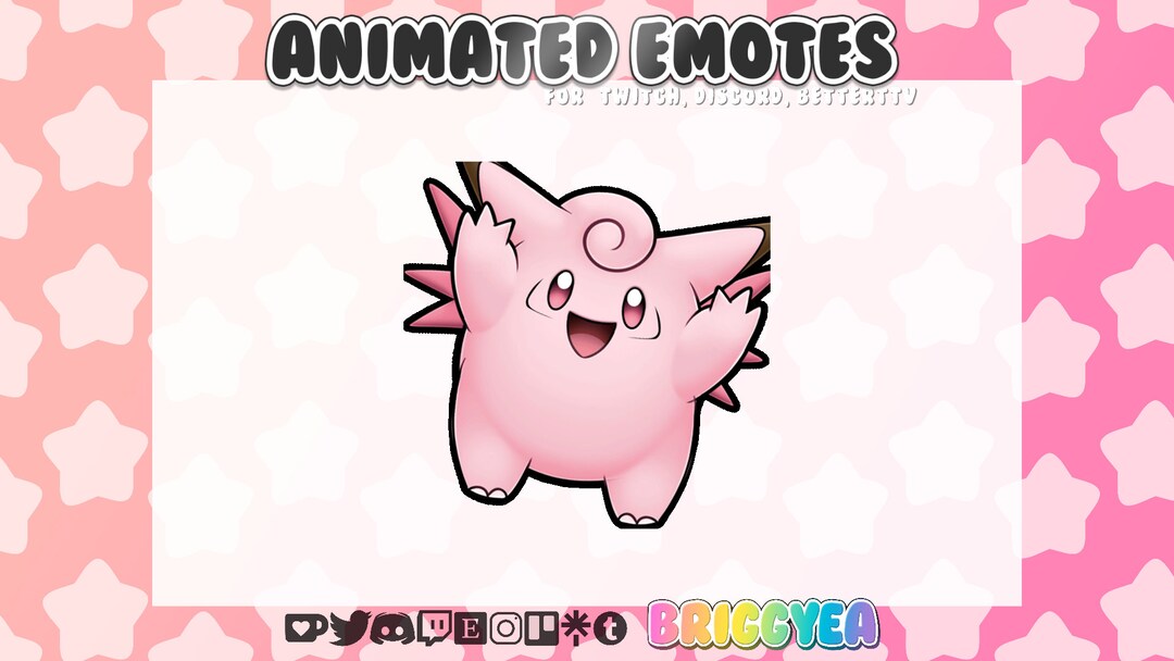 Animated Pokemon Emote Clefable Dance - Etsy