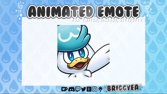 Animated Pokemon Emote Quaxly Wave - Etsy UK