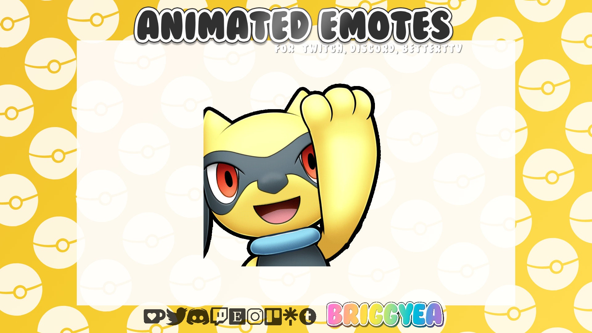 Animated Pokemon Emote Shiny Riolu Wave - Etsy