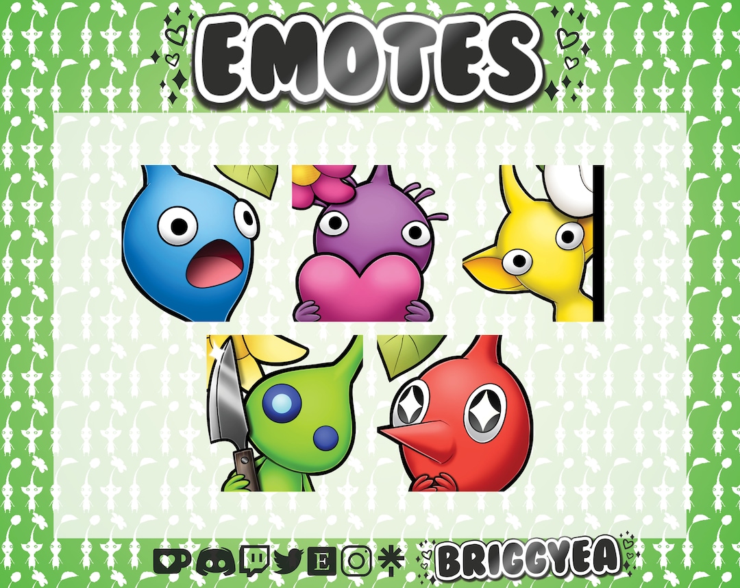 Cute Pikmin Emote Set - Etsy