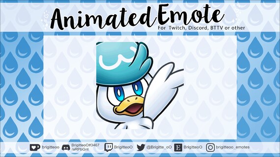 Animated Pokemon Emote Quaxly Wave - Etsy