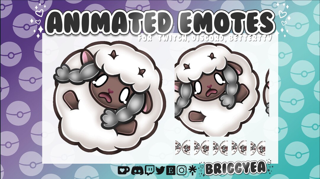 Animated Pokemon Emote Rolling Wooloo - Etsy