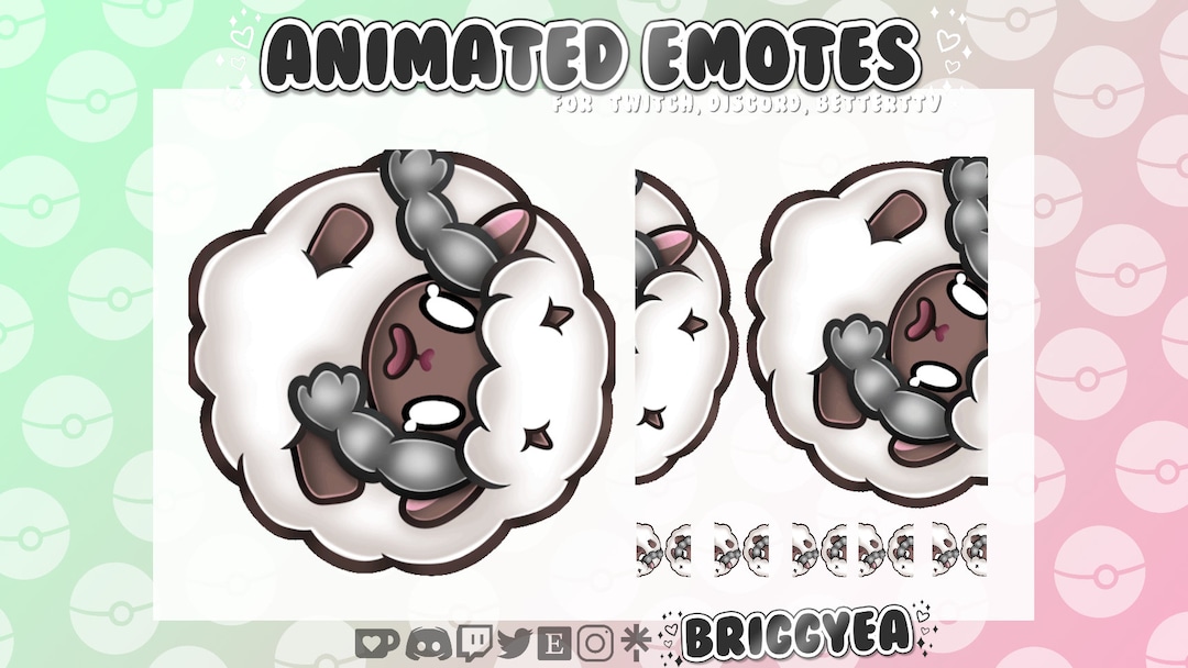 Animated Pokemon Emote Rolling Wooloo - Etsy
