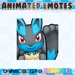Animated Pokemon Emote Lucario Wave - Etsy