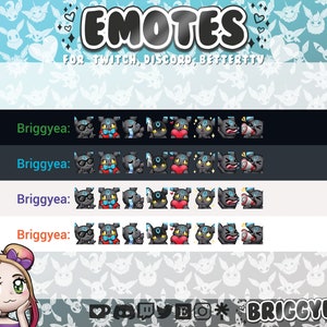 Shiny Umbreon Pokemon Emote Set - Etsy