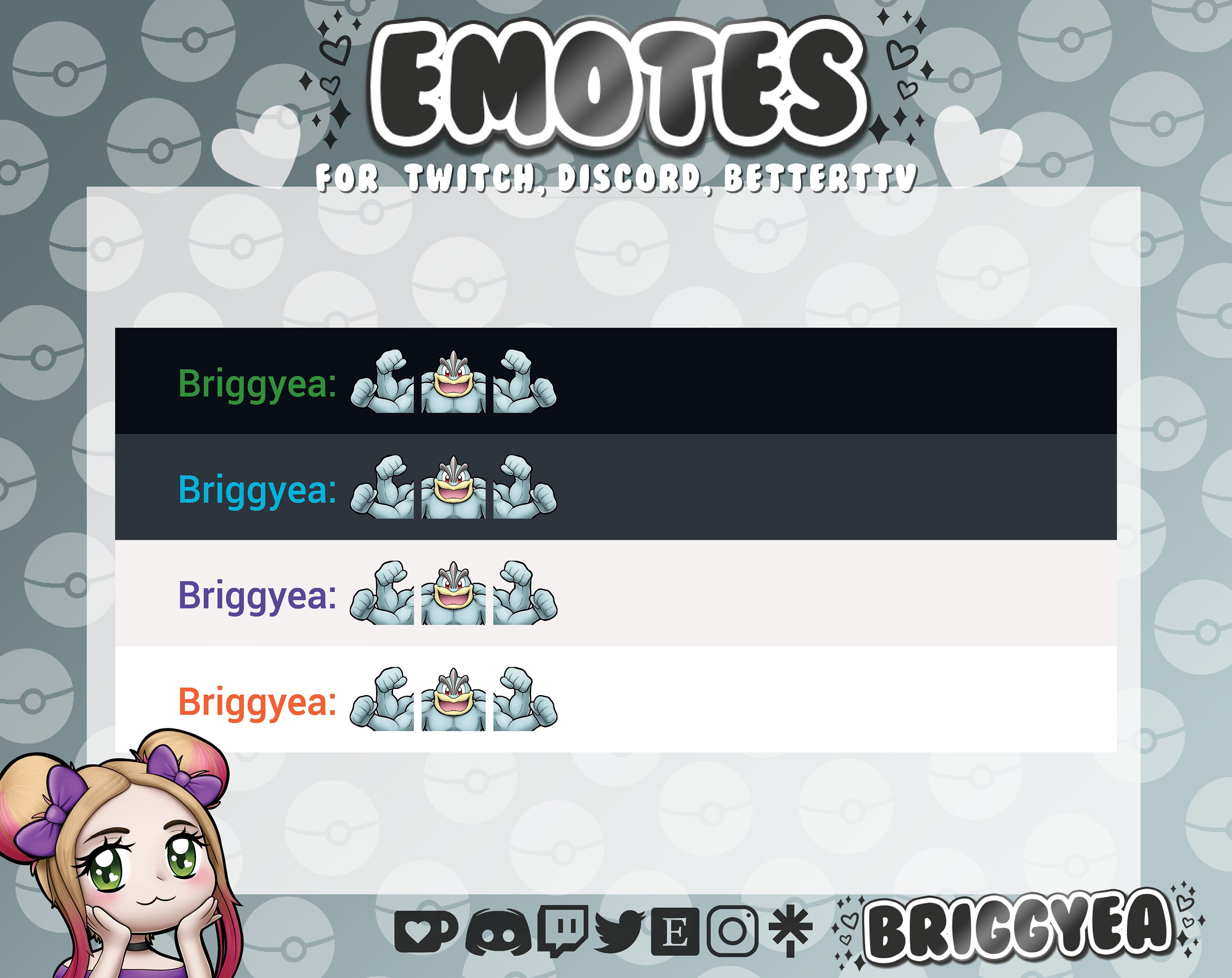 Pokemon Machamp Long Flex Emote Set - Etsy