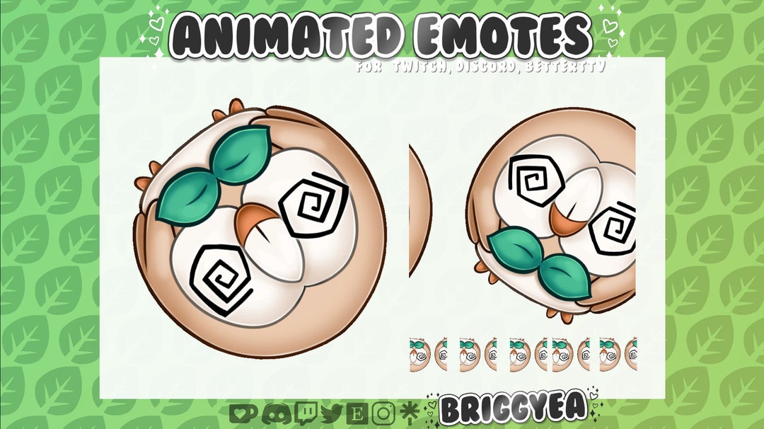 Animated Pokemon Emote Rolling Rowlett - Etsy