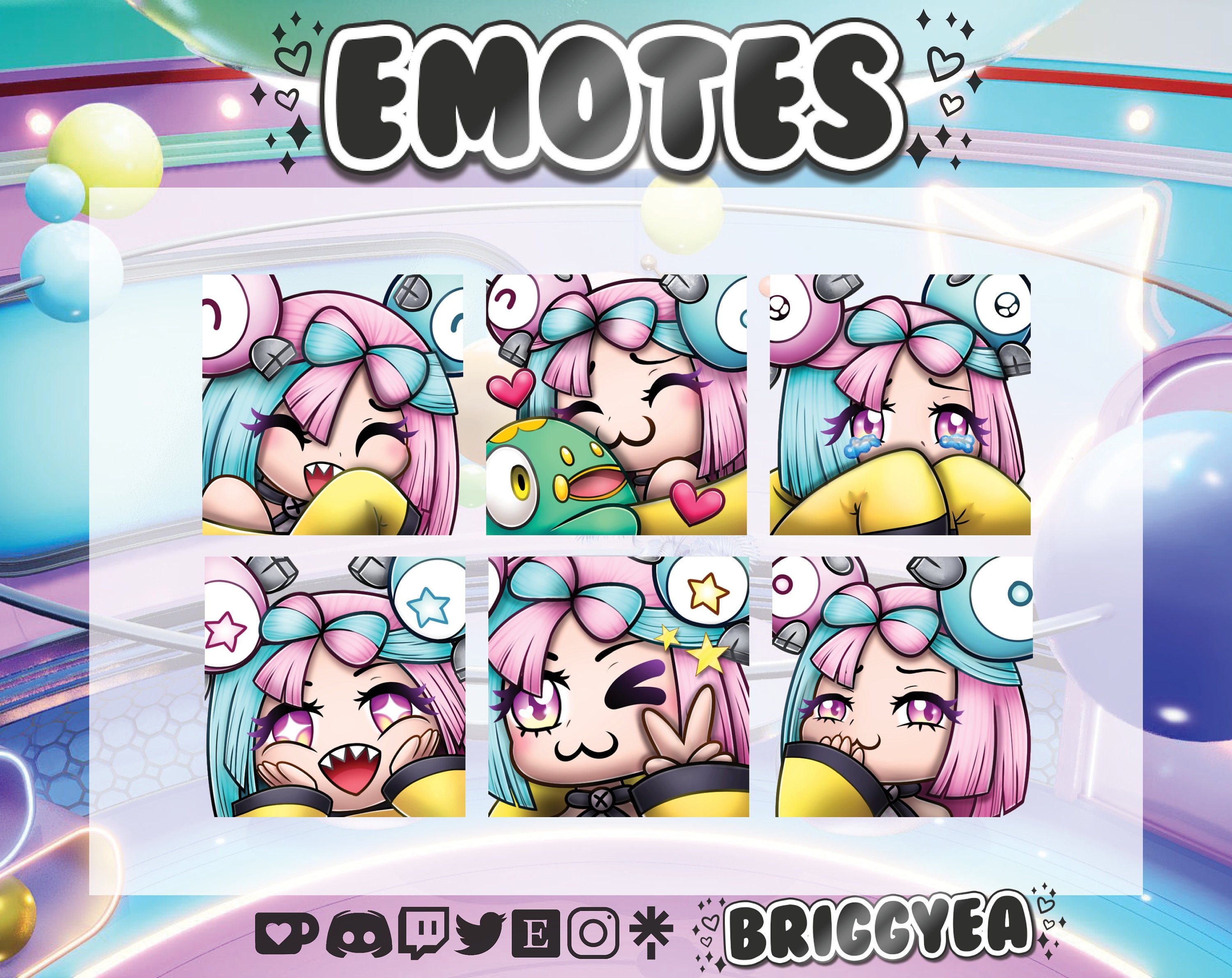 Pokemon Gym Leader Iono Emote Set - Etsy