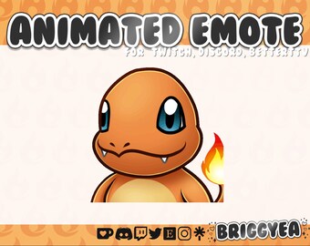 Charmander Animated Emote - Etsy