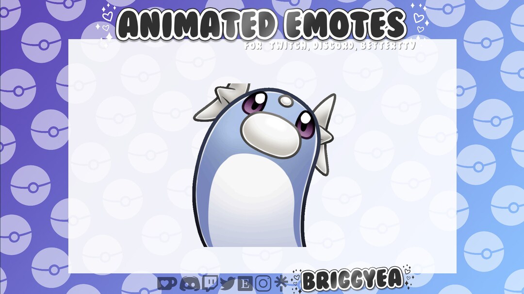 Animated Pokemon Emote Dratini Wobble - Etsy UK