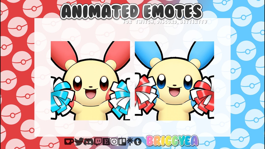 Animated Pokemon Emotes Plusle Minum Cheer - Etsy