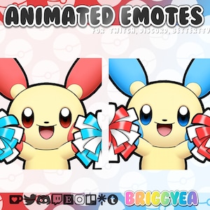 Animated Pokemon Emotes Plusle Minum Cheer - Etsy