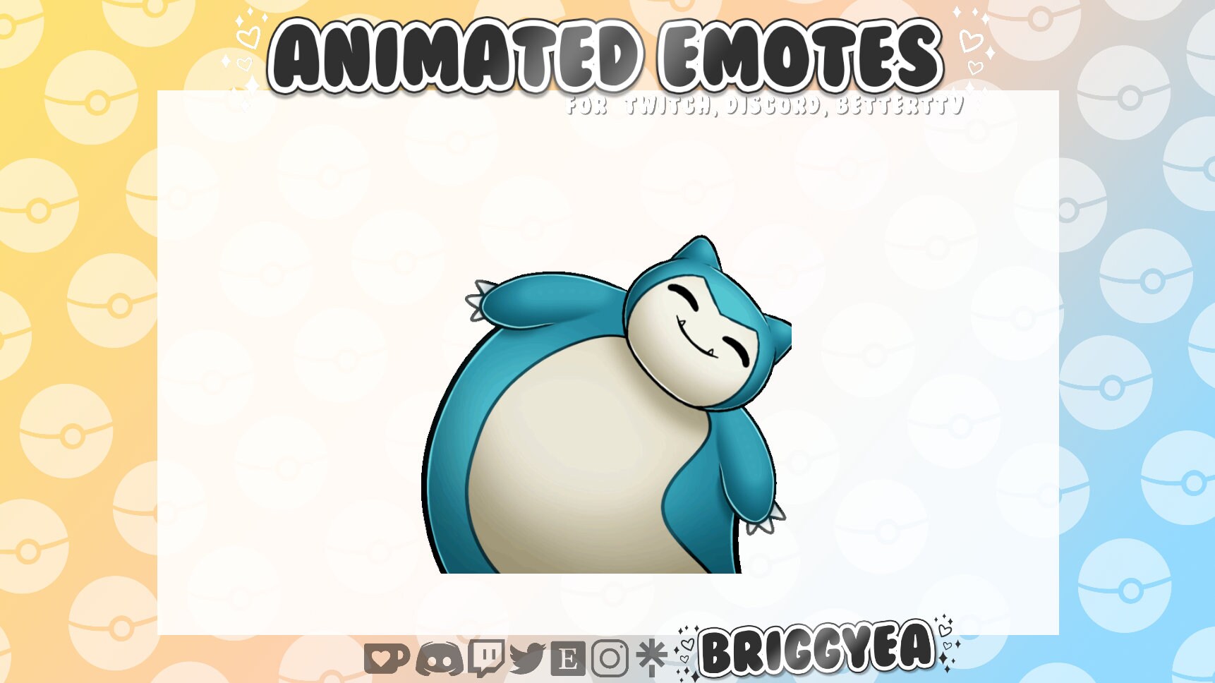 Animated Pokemon Emote Snorlax Wobble - Etsy