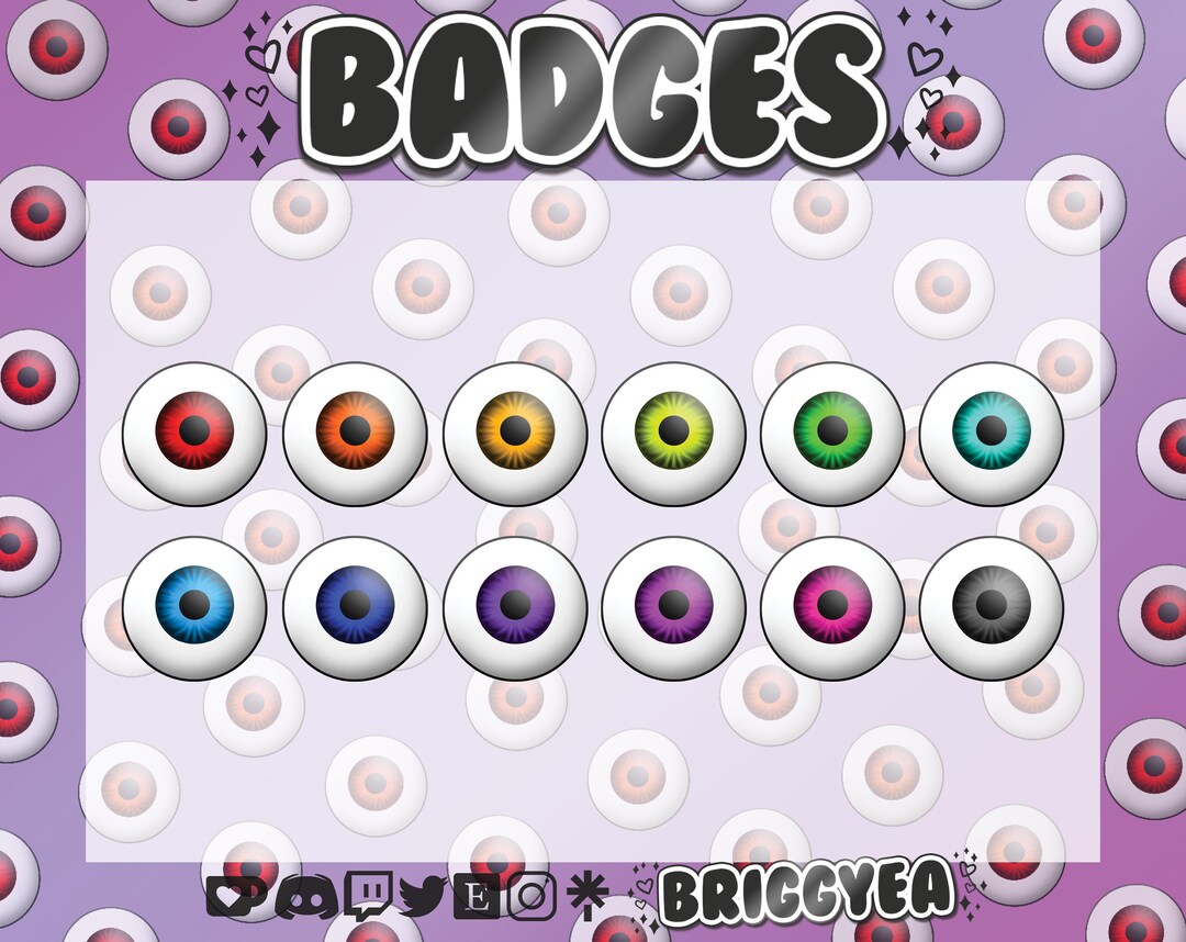Spooky Halloween Eyeball Badge Set for Twitch - Etsy