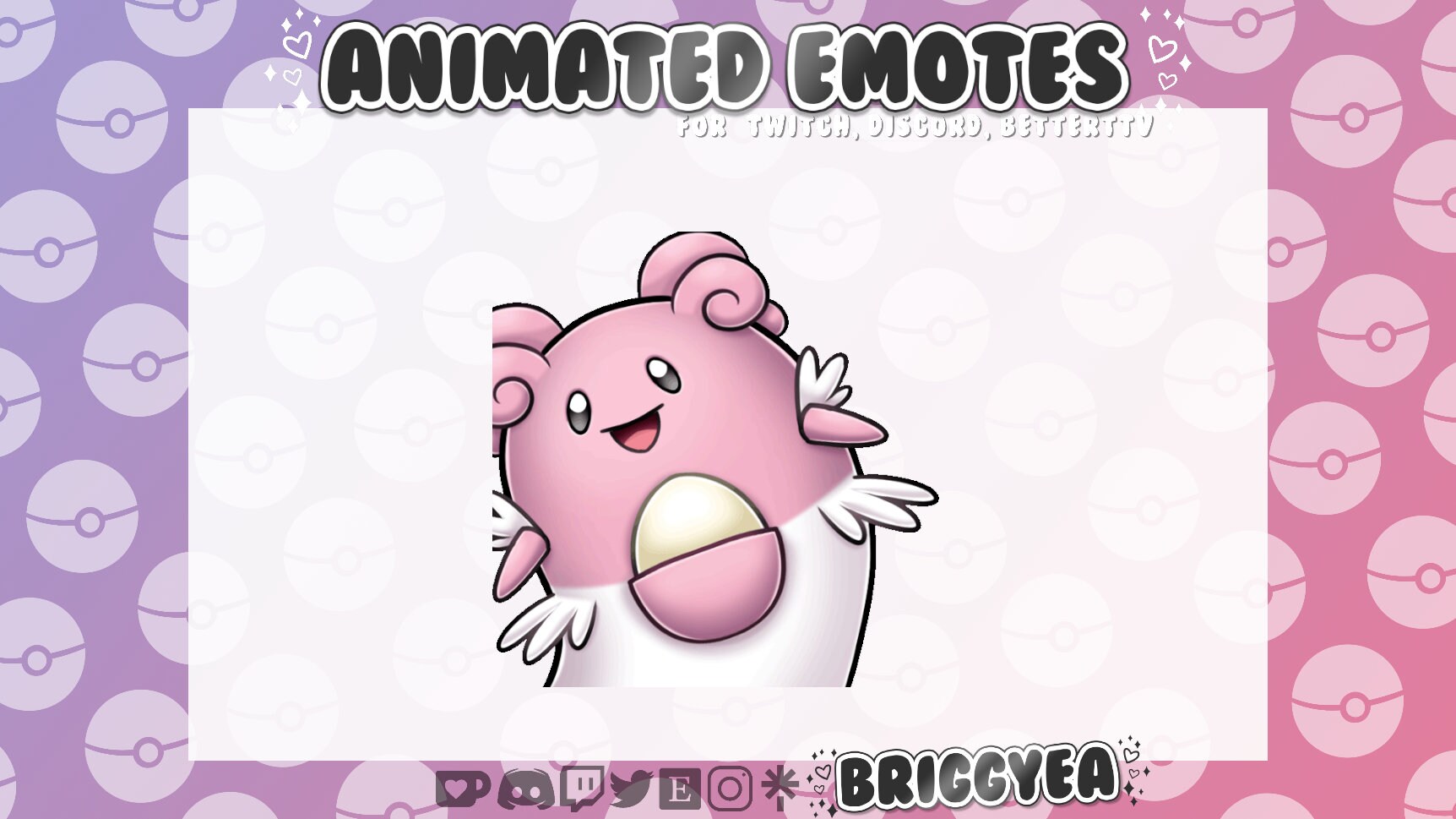 Animated Pokemon Emote Blissey Wobble - Etsy