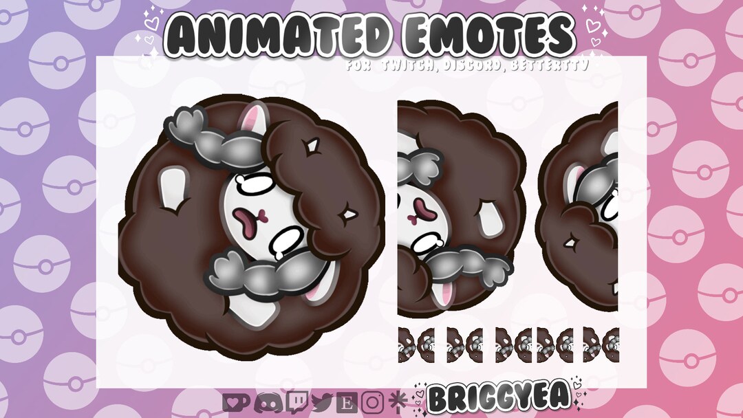 Animated Pokemon Emote Rolling Shiny Wooloo - Etsy