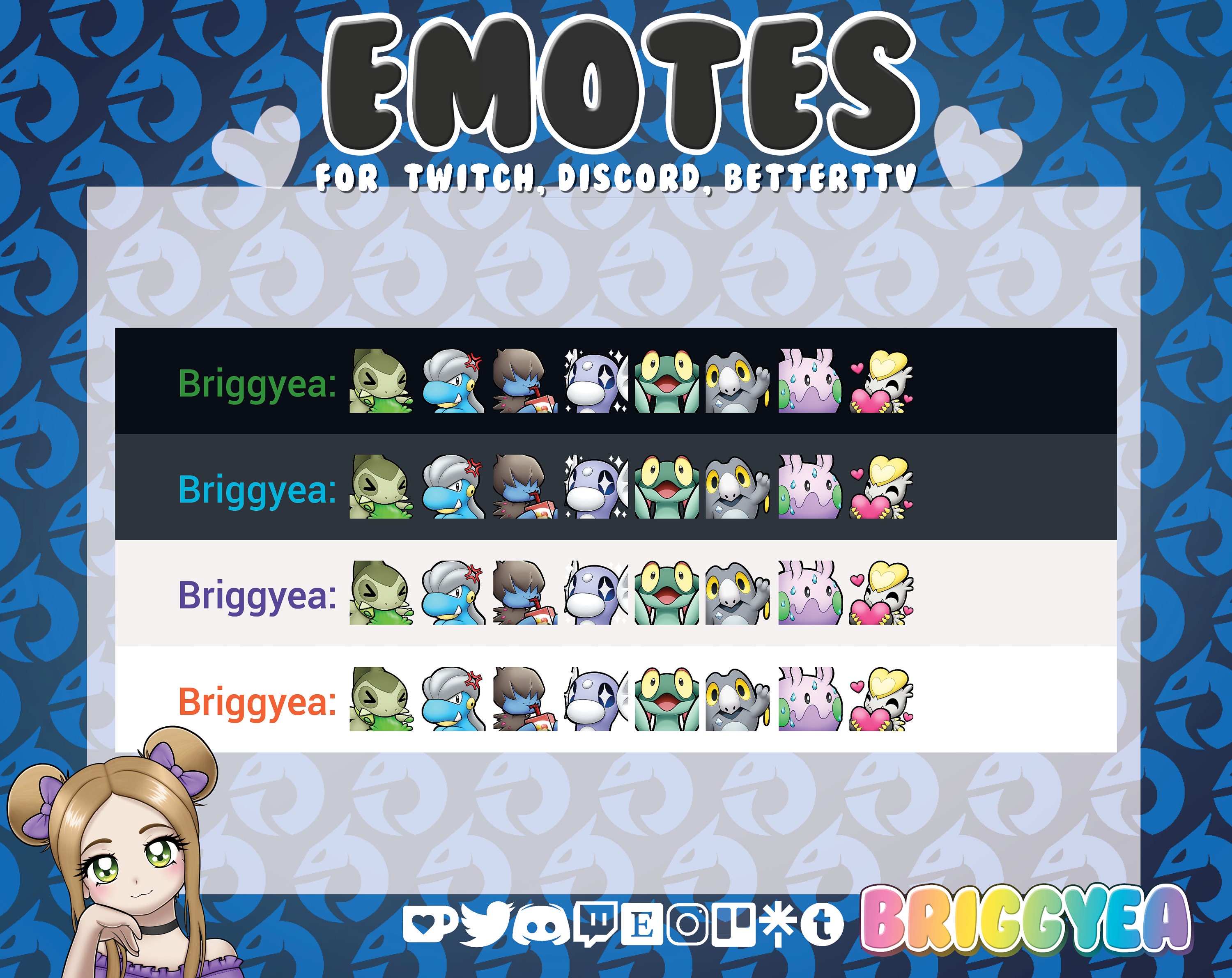 Pokemon Dragon Type Emote Set - Etsy
