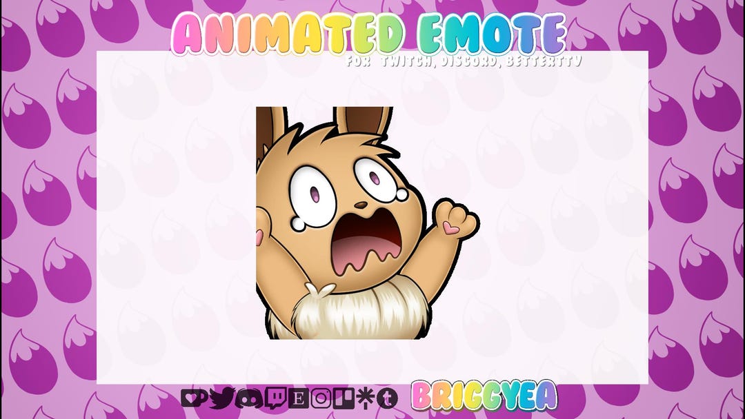 Animated Pokemon Emote Eevee Panic - Etsy