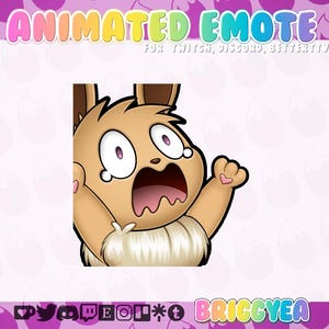 Animated Pokemon Emote Eevee Panic - Etsy