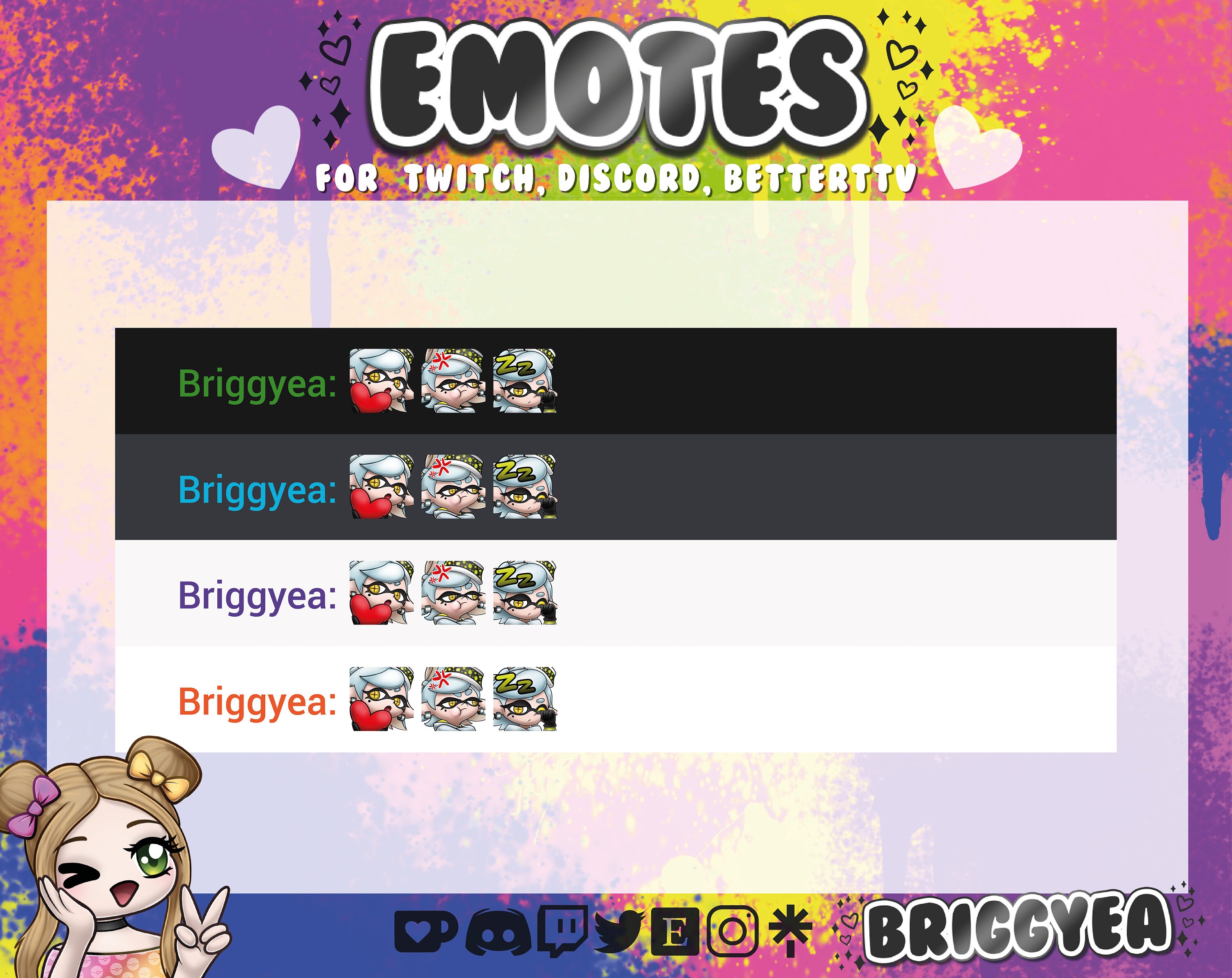 Marie Splatoon Emote Set - Etsy