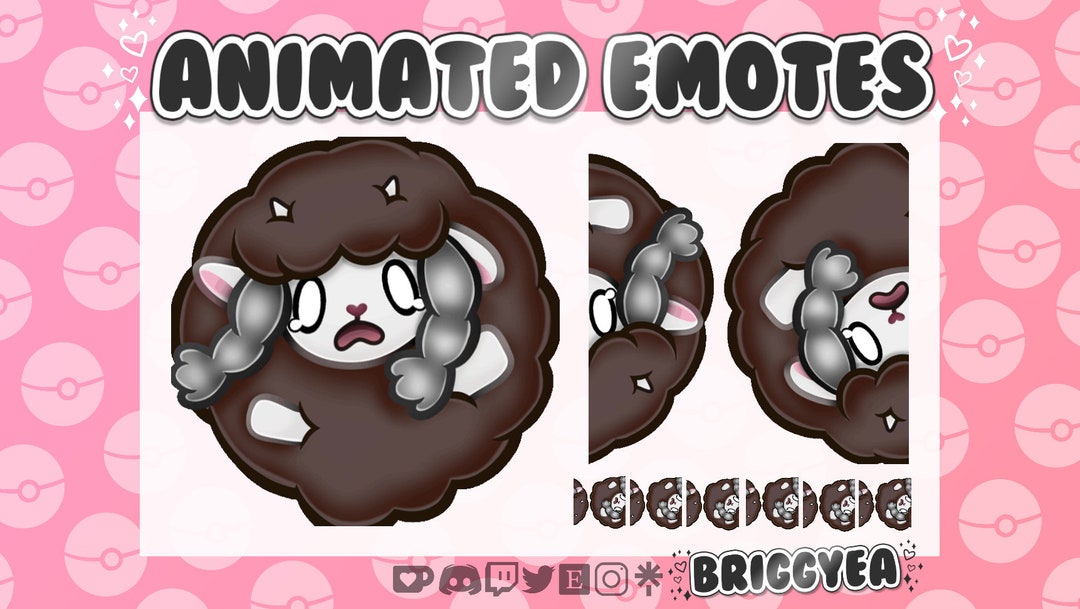 Animated Pokemon Emote Rolling Shiny Wooloo - Etsy